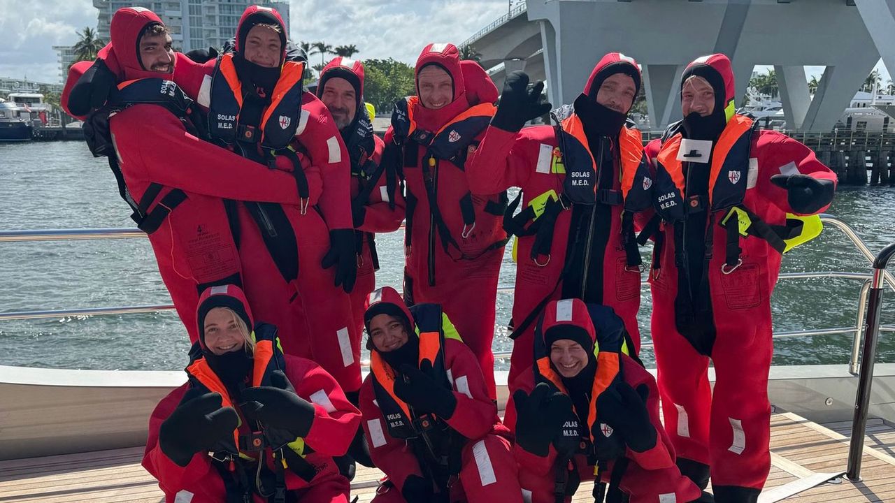 50m Yacht Crew Cycle the Atlantic for Charity